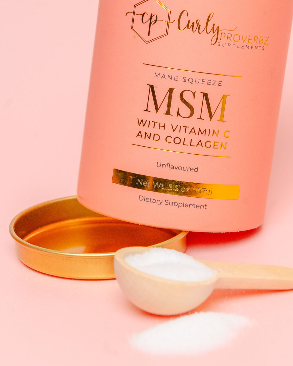 Curly Proverbz MANE SQUEEZE MSM with Vitamin C and Collagen – Curly ...
